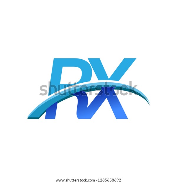 Initial Letter Rx Logotype Company Name Stock Vector (Royalty Free ...
