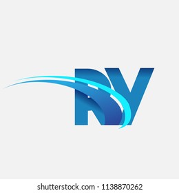 Initial Letter Ry Logotype Company Name Stock Vector (Royalty Free ...