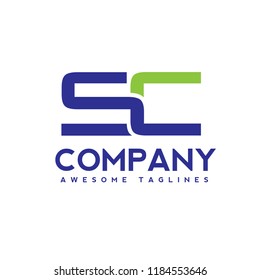 Initial Letter S C Logo Vector Stock Vector (Royalty Free) 1184553646 ...