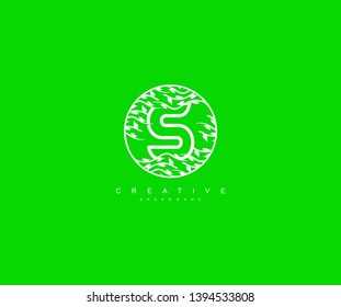 Initial Letter C Green Monogram Emblem Stock Vector (Royalty Free ...