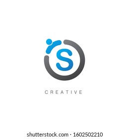 Initial Letter S Logo Circle Element Stock Vector (Royalty Free ...
