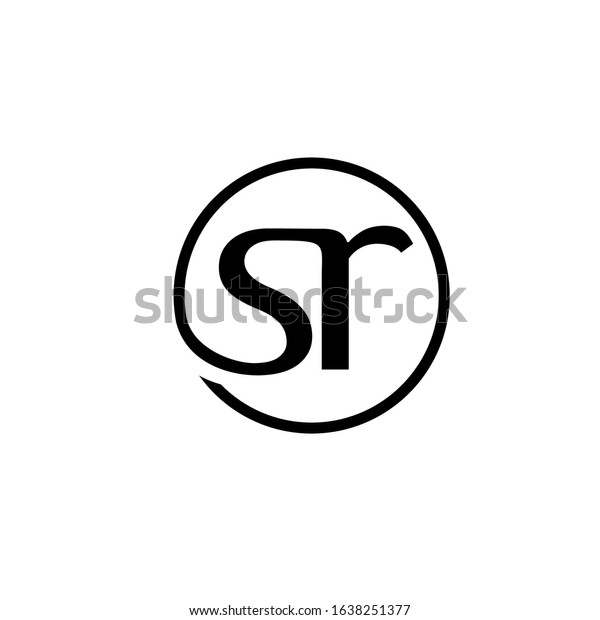 initial letter S R logo design simple modern
