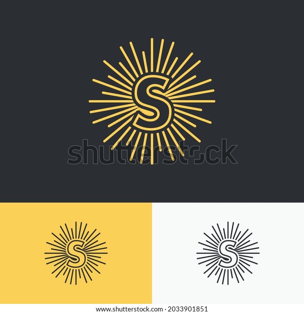 Initial Letter S Sun Symbol Logo Stock Vector (Royalty Free) 2033901851 ...