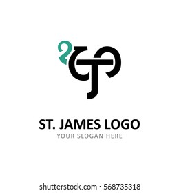 Initial Letter S T James Logo Stock Vector (Royalty Free) 568735318