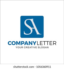 Initial Letter Sa Company Design Logo Stock Vector (Royalty Free ...