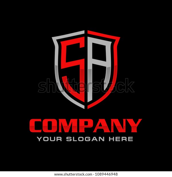 Initial Letter Sa Logo Design Stock Vector (Royalty Free) 1089446948