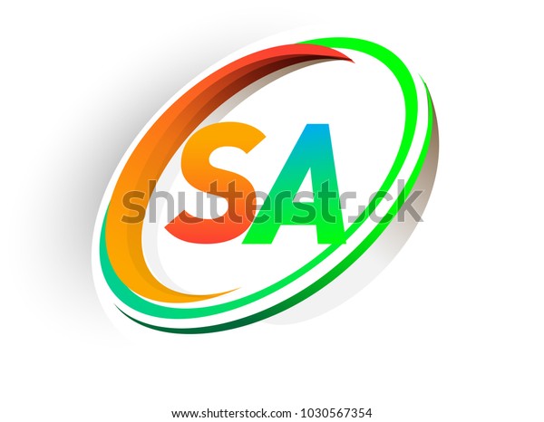 Initial Letter Sa Logotype Company Name Stock Vector (Royalty Free ...