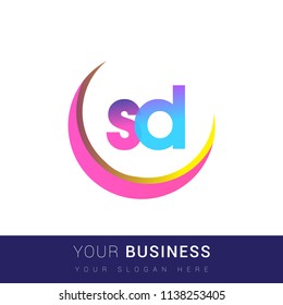 Initial Letter Sd Logotype Company Name Stock Vector (Royalty Free ...