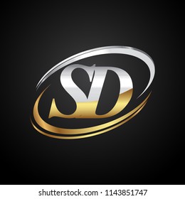 Initial Letter Sd Logotype Company Name Stock Vector (Royalty Free ...