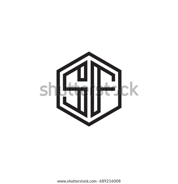Initial Letter Sf Minimalist Line Art Stock Vector (Royalty Free ...
