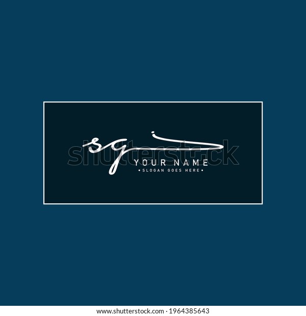 Initial Letter Sg Logo Handwritten Signature Stock Vector (Royalty Free ...
