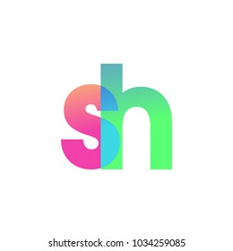 Initial Letter Sh Lowercase Logo Green Stock Vector (Royalty Free ...