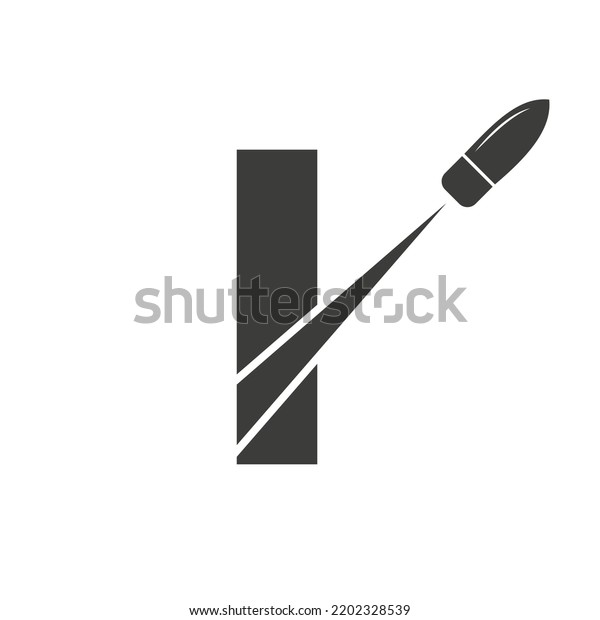 Initial Letter Shot Bullet Logo Vector Stock Vector (Royalty Free ...