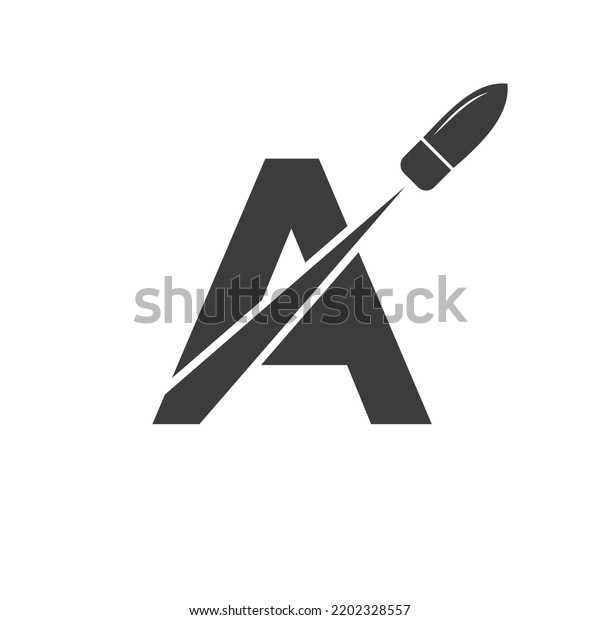 Initial Letter Shot Bullet Logo Vector Stock Vector (Royalty Free ...