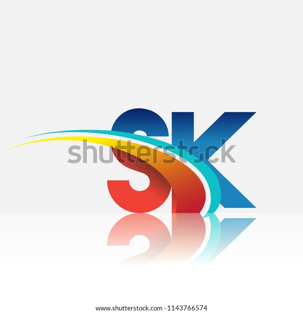 Initial Letter Sk Logotype Company Name Stock Vector (Royalty Free ...