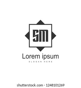 Initial Letter Sm Logo Template Design Stock Vector (Royalty Free ...