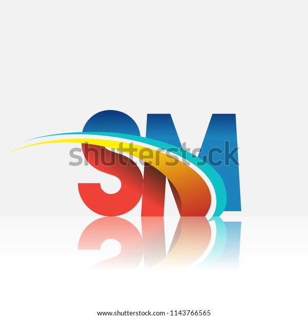 Initial Letter Sm Logotype Company Name Stock Vector (Royalty Free ...