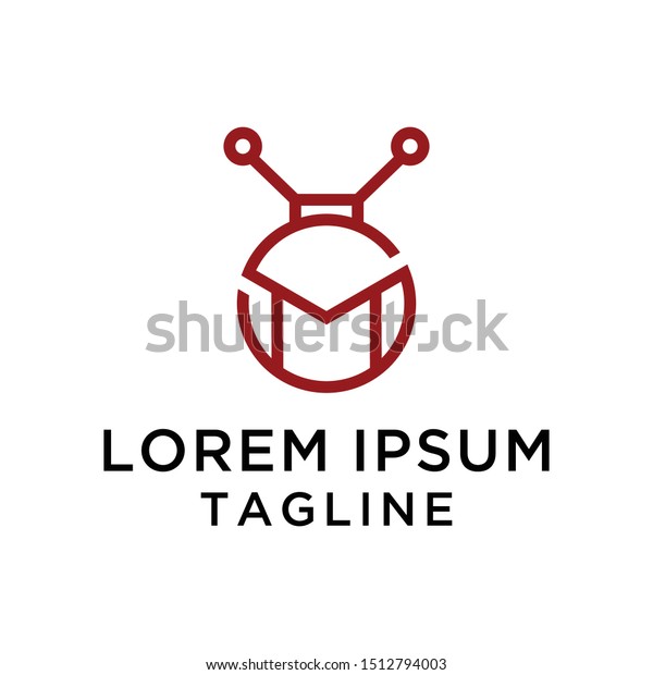 Initial Letter Sm Robot Logo Template Stock Vector (Royalty Free ...