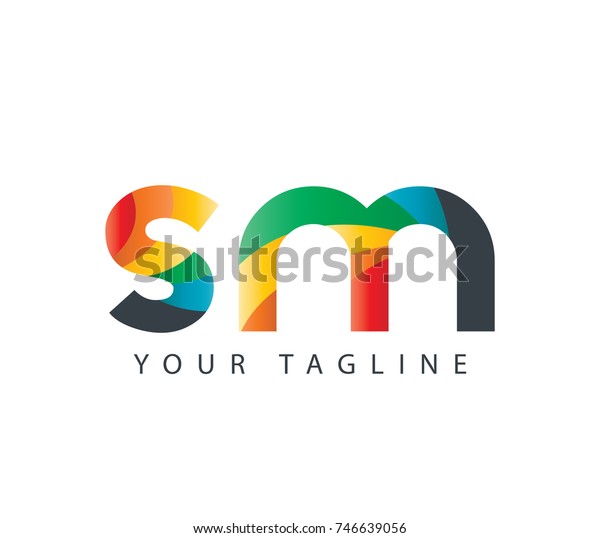 Initial Letter Sm Rounded Design Logo Stock Vector (Royalty Free ...