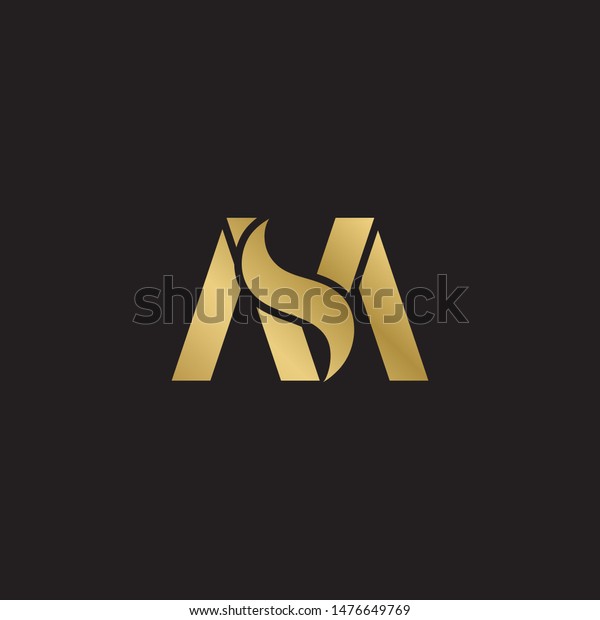 Initial Letter Sm Uppercase Modern Logo Stock Vector (Royalty Free ...