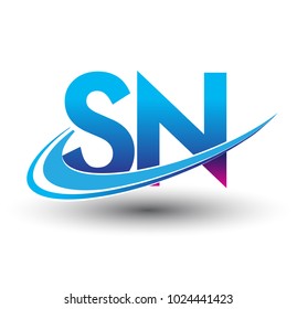Initial Letter Sn Logotype Company Name Stock Vector (Royalty Free ...