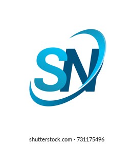 Initial Letter Sn Logotype Company Name Stock Vector (Royalty Free ...