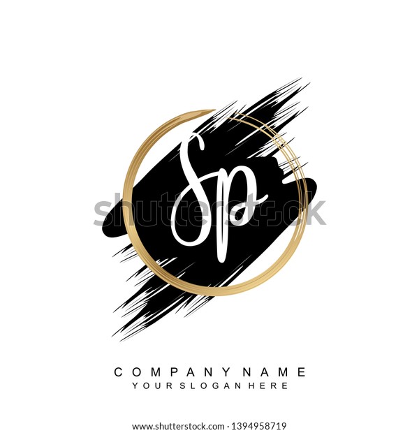 Initial Letter Sp Beautiful Handwriting Logo Stock Vector (Royalty Free ...
