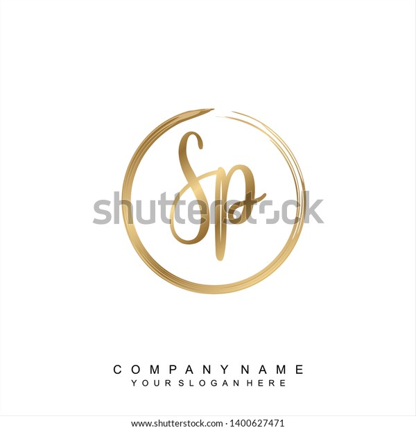 Initial Letter Sp Beautiful Handwriting Logo Stock Vector (Royalty Free ...
