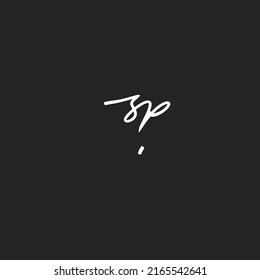 Initial Letter Sp Logo Handwritten Signature Stock Vector (Royalty Free ...