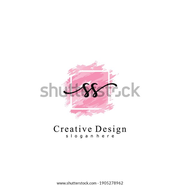 Initial Letter Ss Calligraphy Handwritten Logo Stock Vector (Royalty ...