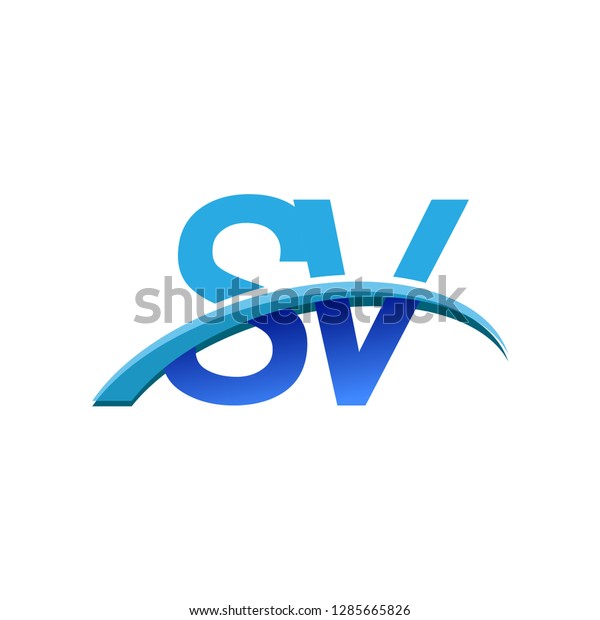 Initial Letter Sv Logotype Company Name Stock Vector (Royalty Free ...