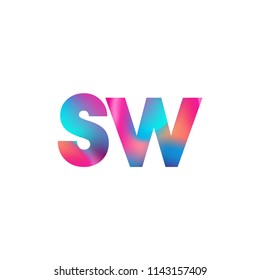 Initial Letter Ws Logo Lowercase Colorful Stock Vector (Royalty Free ...