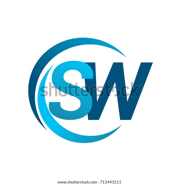 Initial Letter Sw Logotype Company Name Stock Vector (Royalty Free ...