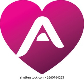 Initial Letter Symbol Letter Heart Logo Stock Vector (Royalty Free ...