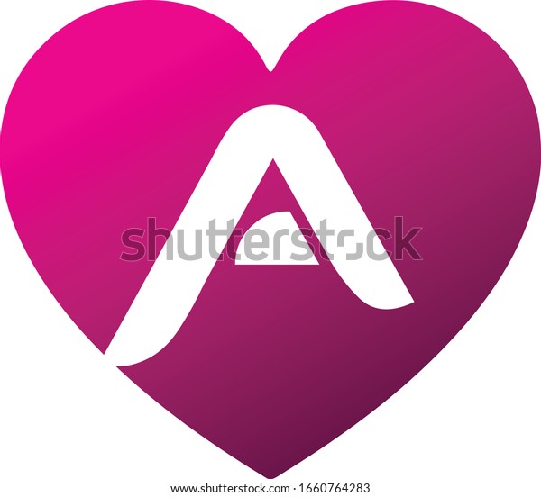 Initial Letter Symbol Letter Heart Logo Stock Vector (Royalty Free ...