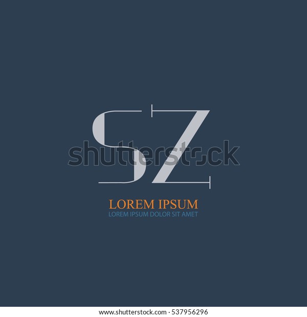 Initial Letter Sz Logo Design Company Stock Vector (Royalty Free ...