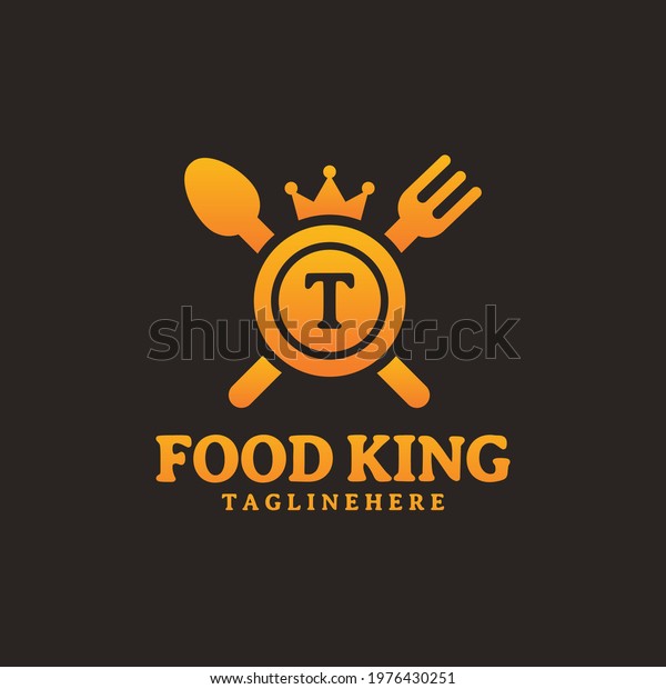 Initial Letter T King Food Logo Stock Vector (Royalty Free) 1976430251 ...