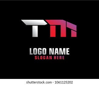 Initial Letter T M Logo Template Stock Vector (Royalty Free) 1061125202 ...