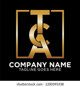 Initial Letter Tac Logo Gold Color : image vectorielle de stock (libre ...
