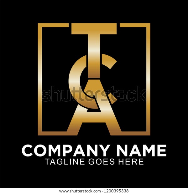 Initial Letter Tac Logo Gold Color : image vectorielle de stock (libre ...