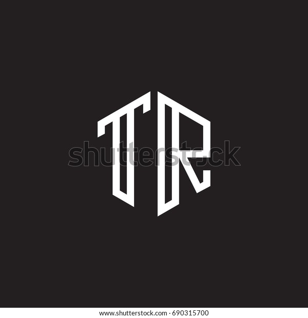 Initial Letter Tr Minimalist Line Art Stock Vector (Royalty Free) 690315700