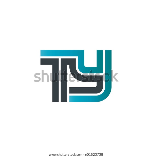 Initial Letter Ty Linked Design Logo 스톡 벡터(로열티 프리) 601523738