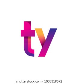 Initial Letter Ty Logo Lowercase Magenta Stock Vector (Royalty Free ...