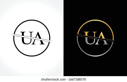 Initial Letter Ua Logo Design Vector Stock Vector (Royalty Free ...