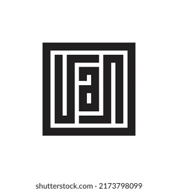 Initial Letter Uan Logo Design Square Stock Vector (Royalty Free ...