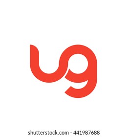 Initial Letter Ug Linked Round Lowercase Stock Vector (Royalty Free ...
