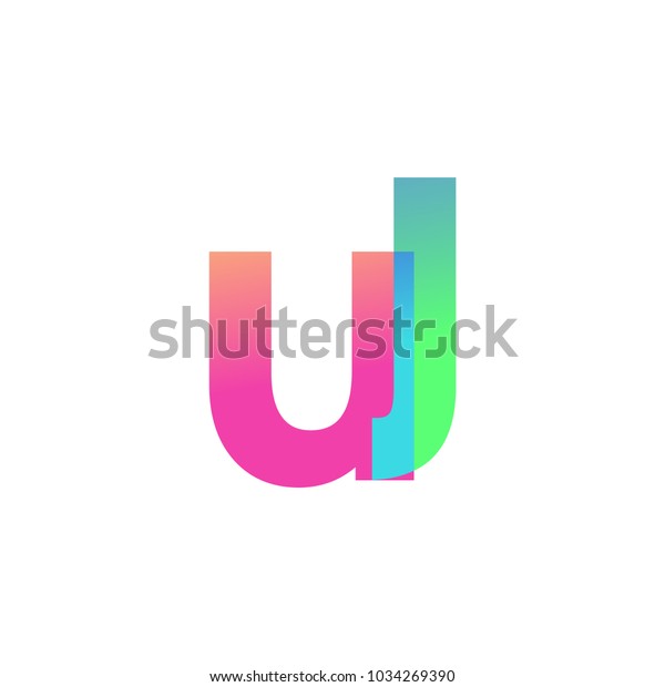 Initial Letter Uj Lowercase Logo Green Stock Vector (Royalty Free ...