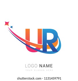 Initial Letter Ur Logotype Company Name Stock Vector (Royalty Free ...
