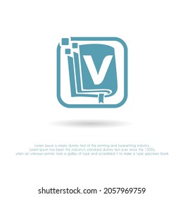 858 V book logo Images, Stock Photos & Vectors | Shutterstock