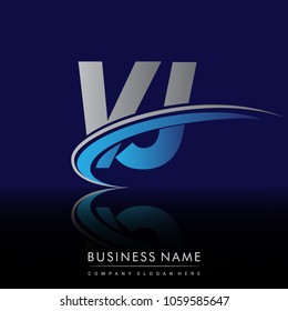 Initial Letter Vj Logotype Company Name Stock Vector (Royalty Free ...